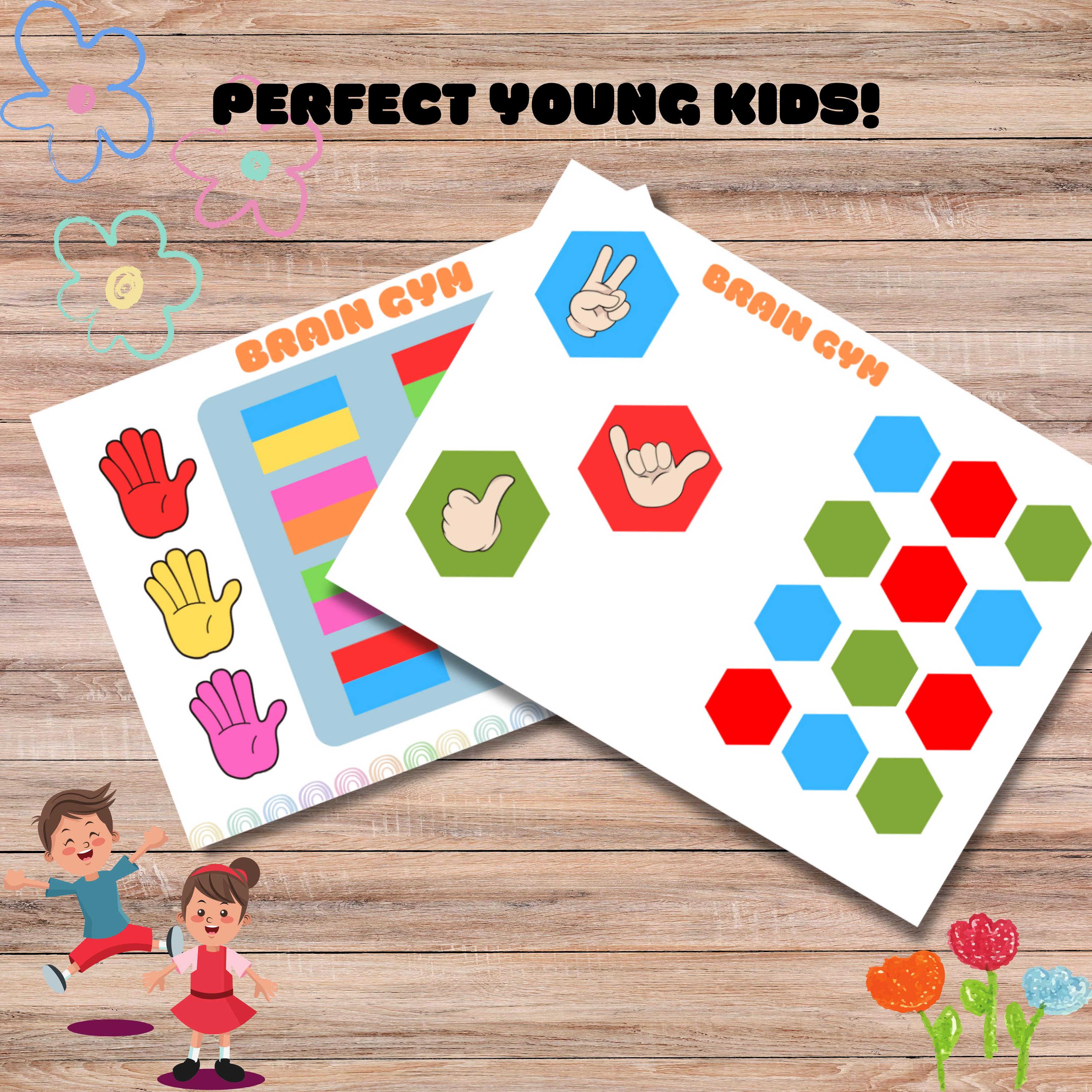Brain Gym Cards, Kids Cognitive & Motor Skill Activities, Smart Kids ...