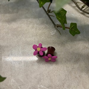 Purple Wild Flower Clay Wooden Plugs - Etsy