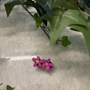 Purple Wild Flower Clay Wooden Plugs - Etsy