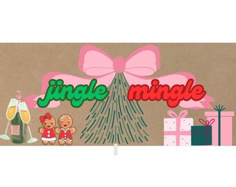Ready to Ship -jingle and Mingle, Holiday Party Banner, Christmas ...