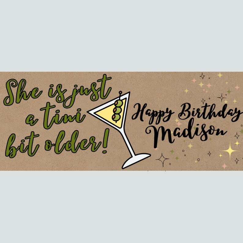 Tini Bit Older Painted Birthday Banner - Etsy