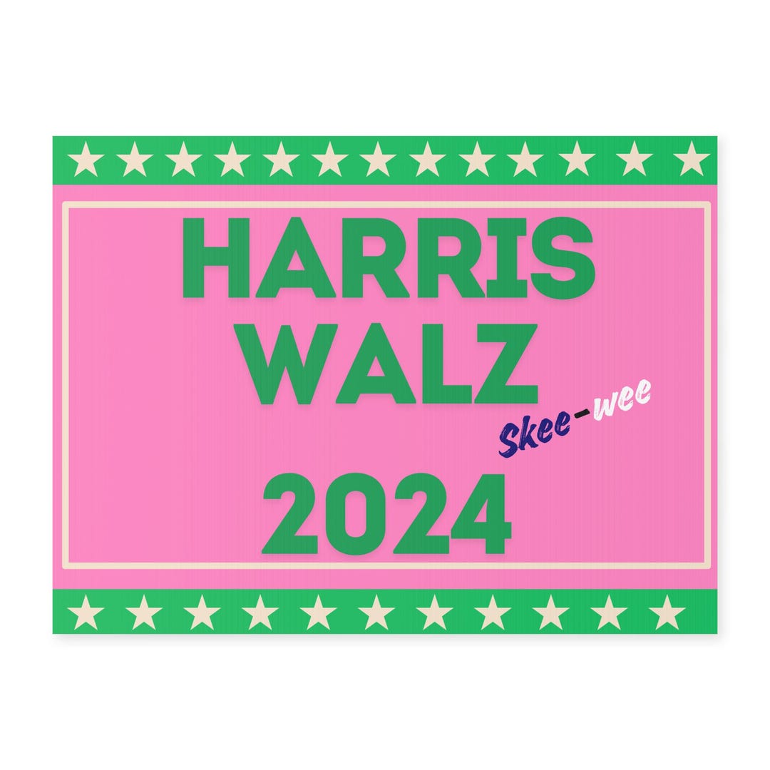 Kamala Harris AKA Skee-wee Yard Sign - Etsy UK