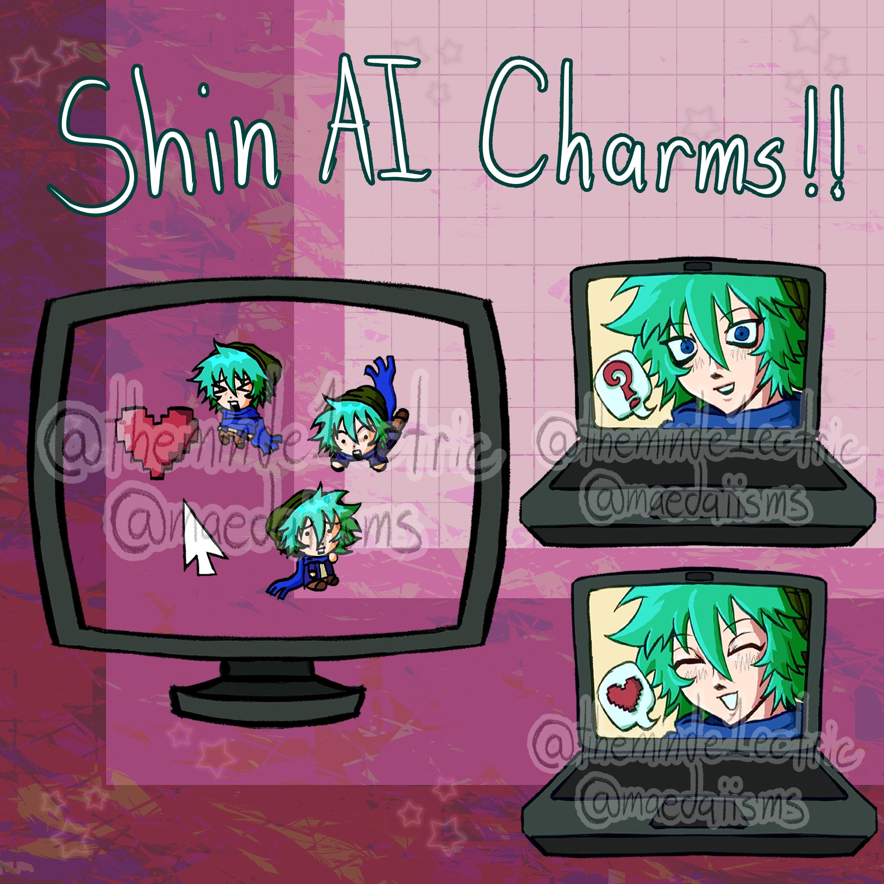 YTTD Sou Hiyori Shin Tsukimi AI Charm Keychains - Etsy