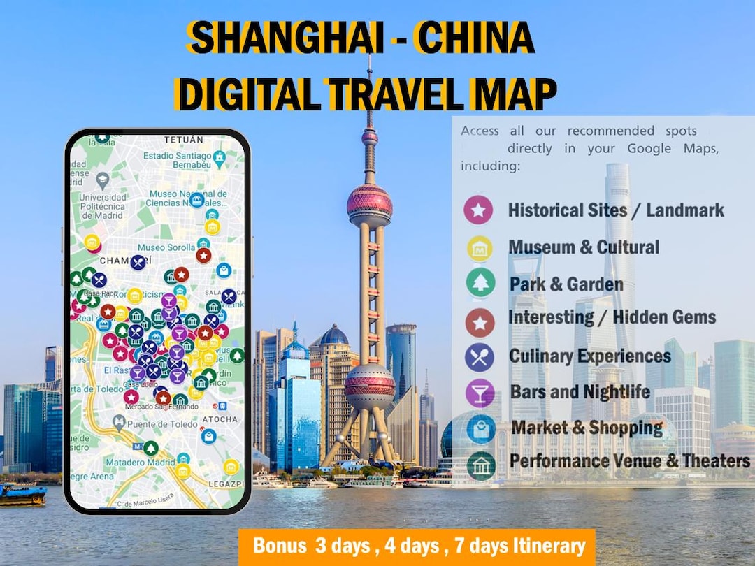 Shanghai Travel Map With Google Pins – Must-visit Places & Hidden Gems ...