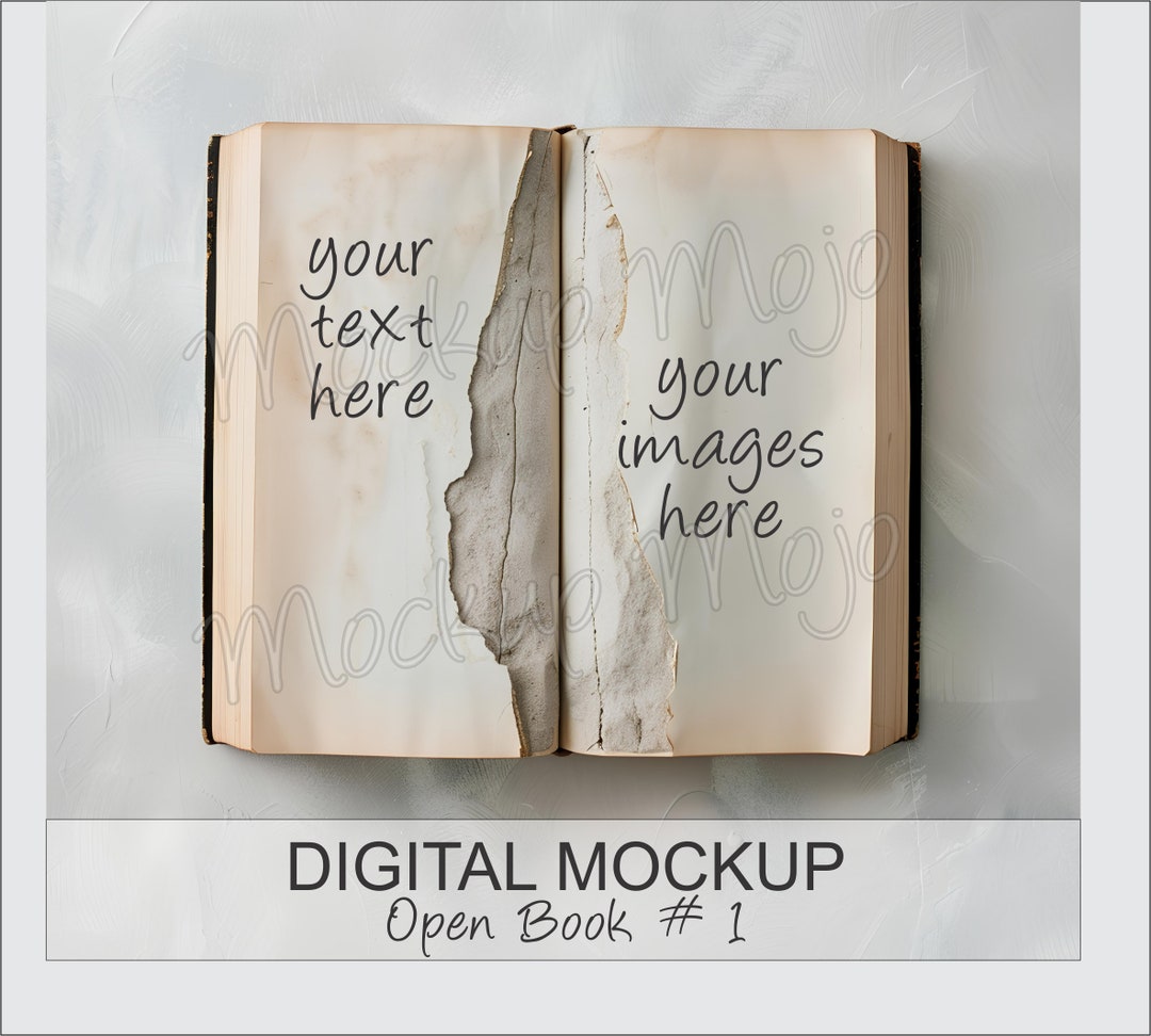 Open Book Mockup,vintage Paper Mock Up,parchment Mockup,antique Book ...