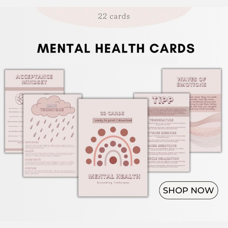 MENTAL HEALTH CARDS - Etsy
