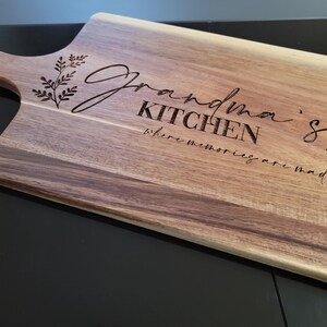 Personalized Engraved Cutting Board - Rustic Wood Kitchen Decor, Custom ...