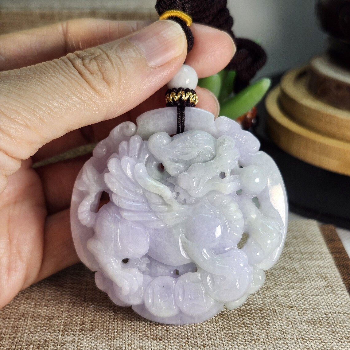 Certified Doub-sided 3D Wealth Kirin or Qilin 麒麟 Absorbs Money ...