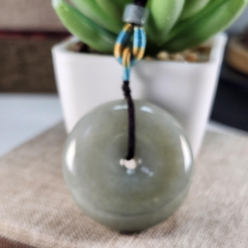 Certified 37mm Blessing Donut Ring 平安扣untreated Natural Jadeite Jade ...