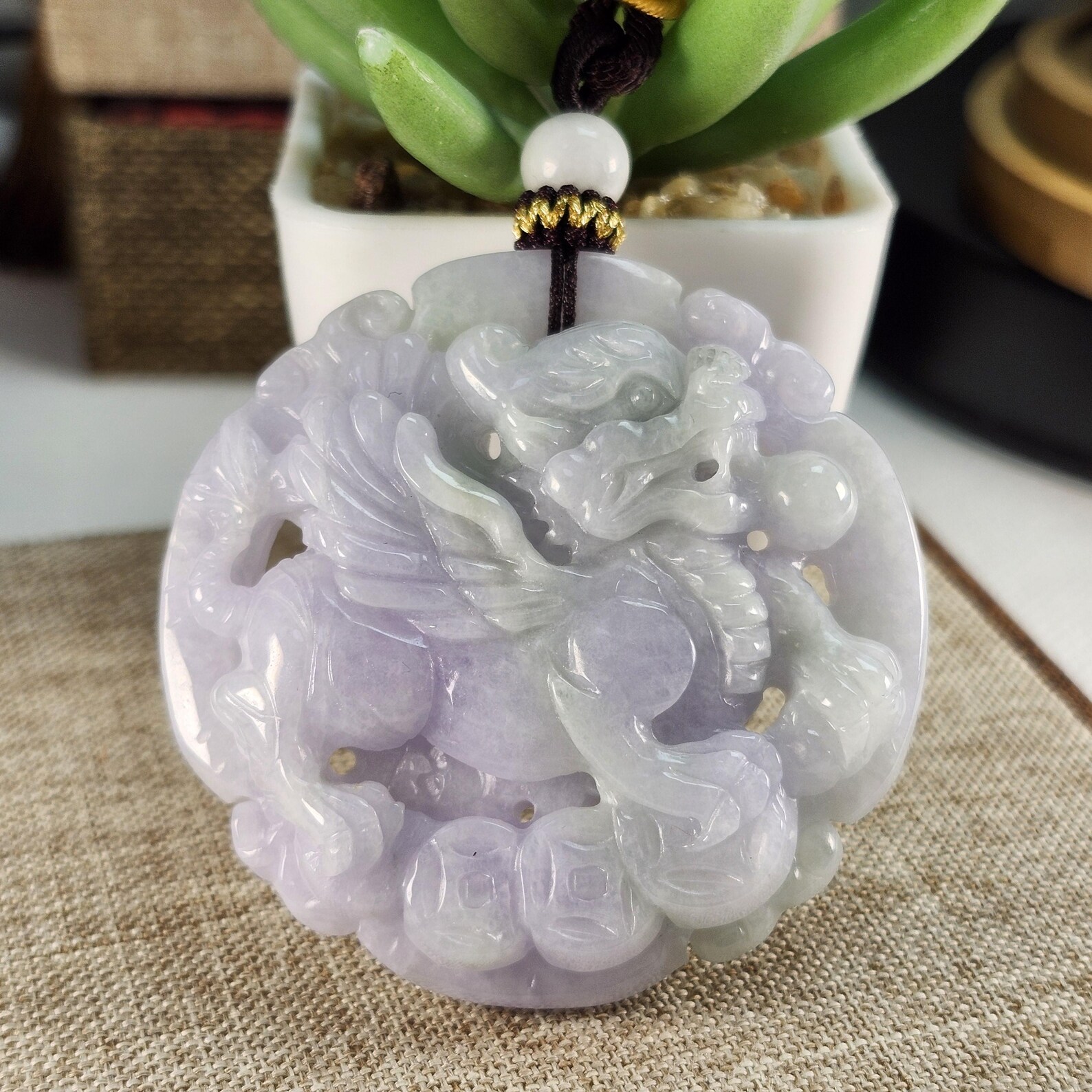 Certified Doub-sided 3D Wealth Kirin or Qilin 麒麟 Absorbs Money ...