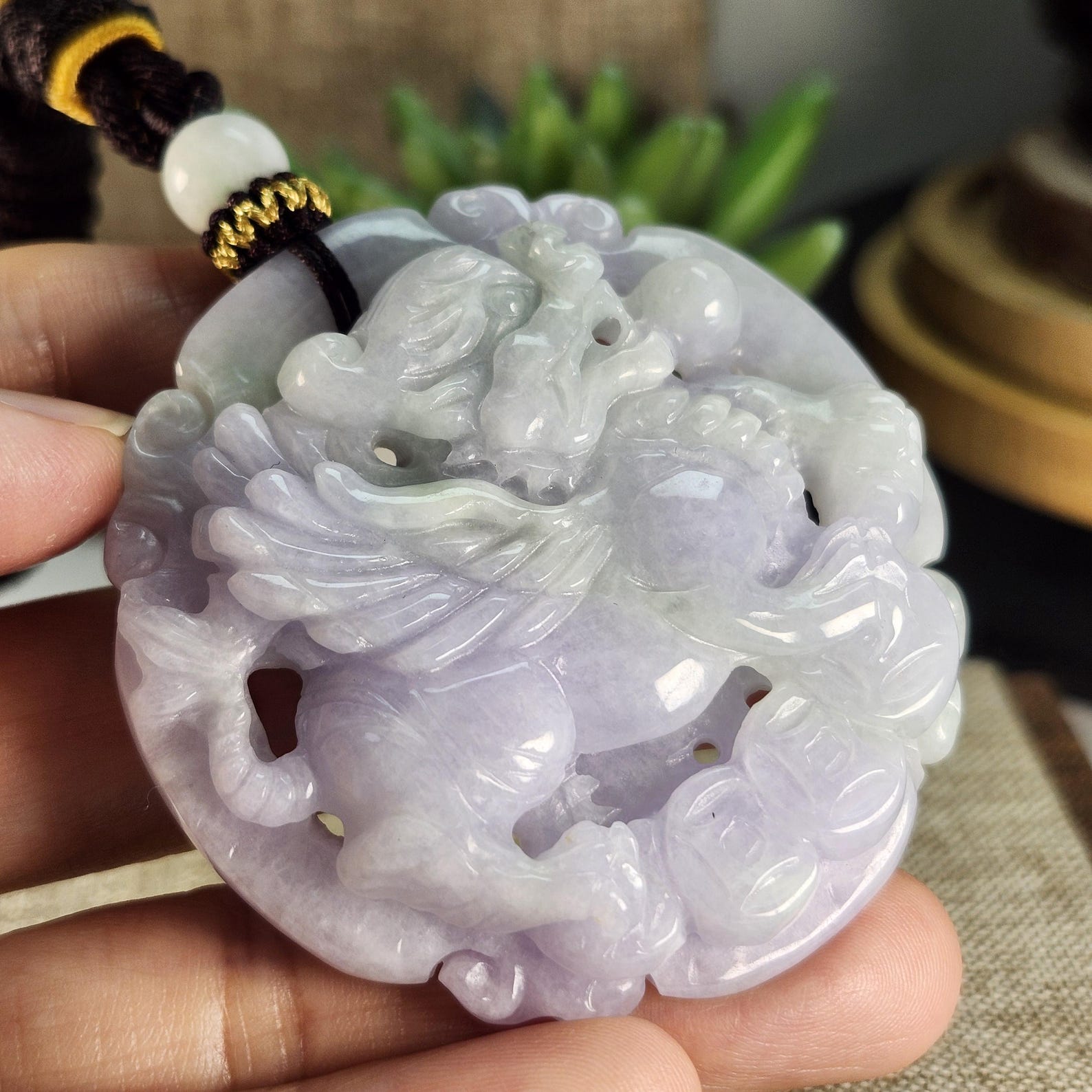 Certified Doub-sided 3D Wealth Kirin or Qilin 麒麟 Absorbs Money ...