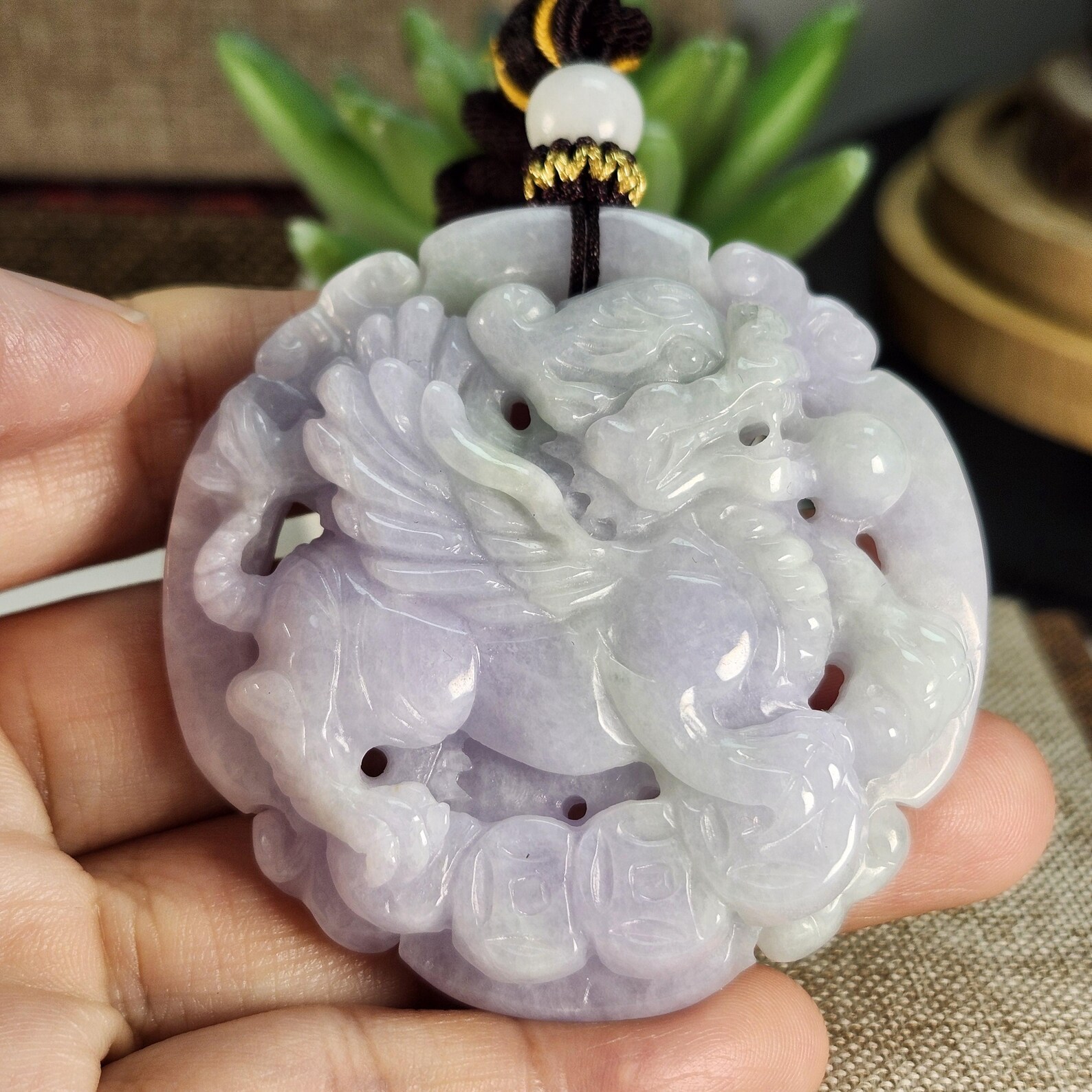 Certified Doub-sided 3D Wealth Kirin or Qilin 麒麟 Absorbs Money ...