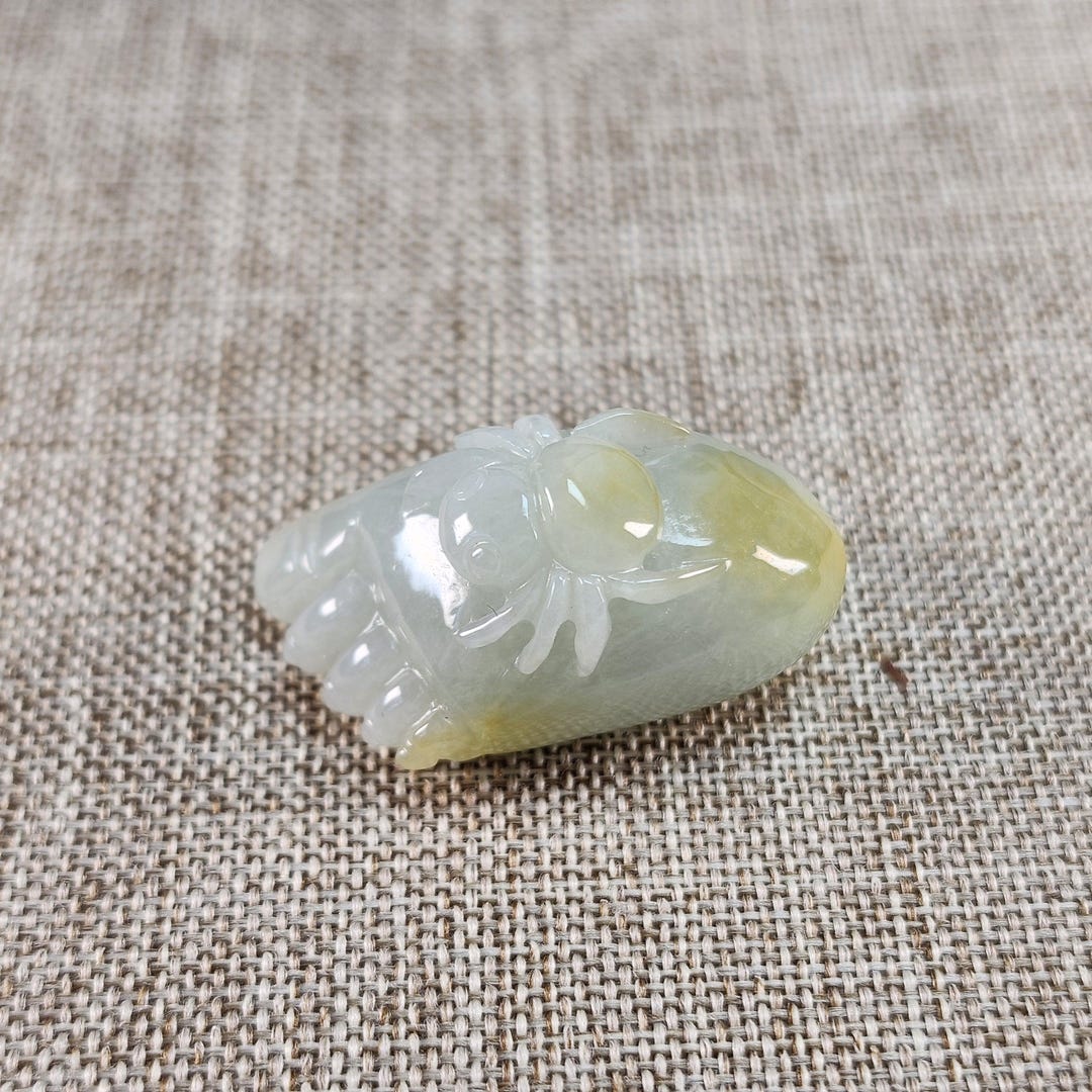 Lovely 3D Spider on the Foot Carry Idiom of 知足常樂 Well Untreated Natural ...