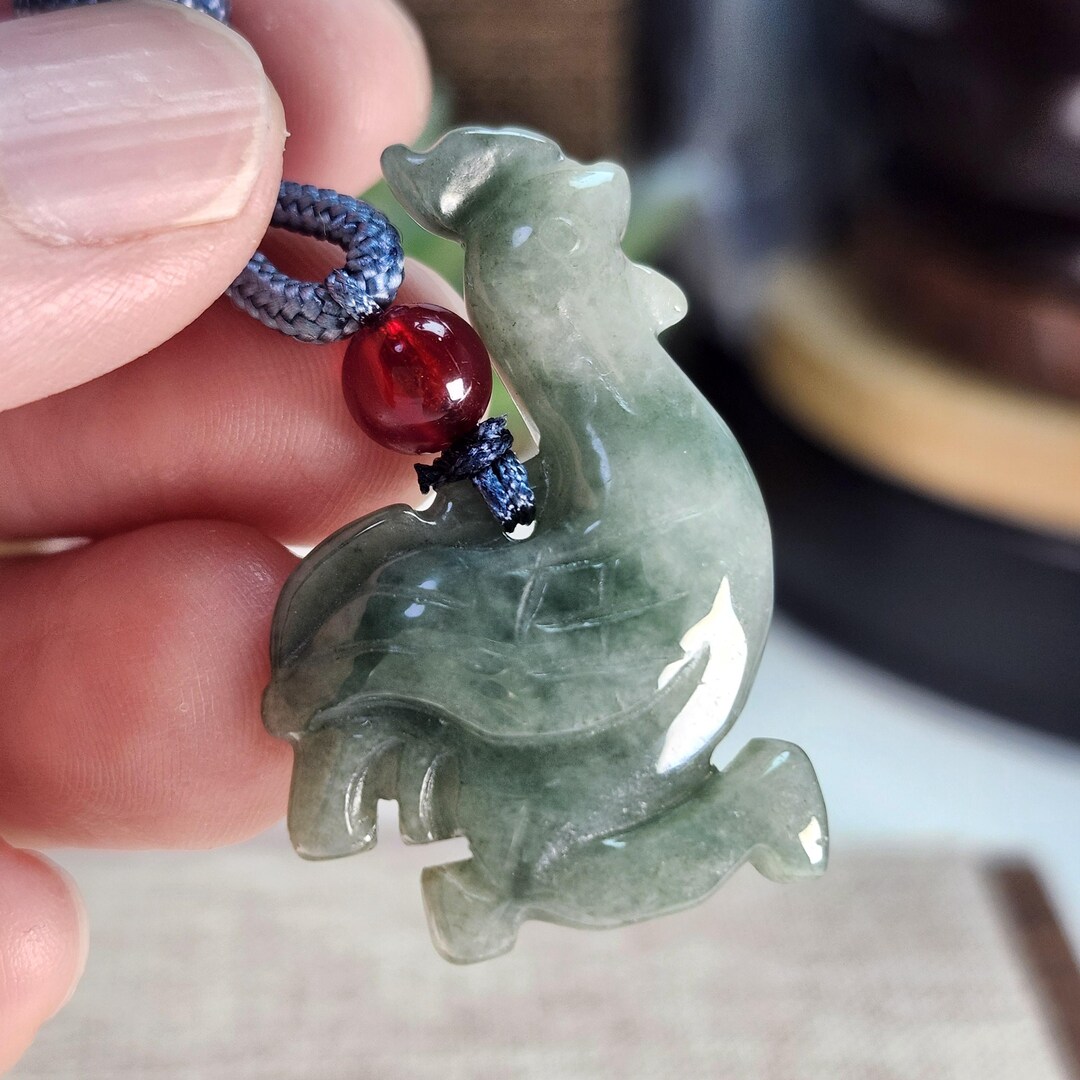 Grade A Burmese Jade Zodiac Rooster Well Crafted and Untreated Natural ...