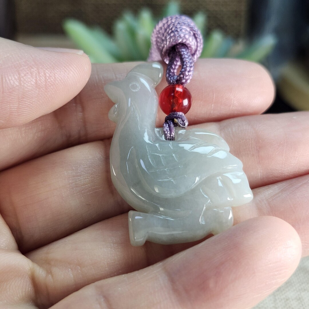 Grade A Jade Zodiac Rooster Well Crafted and Untreated Natural Jadeite ...