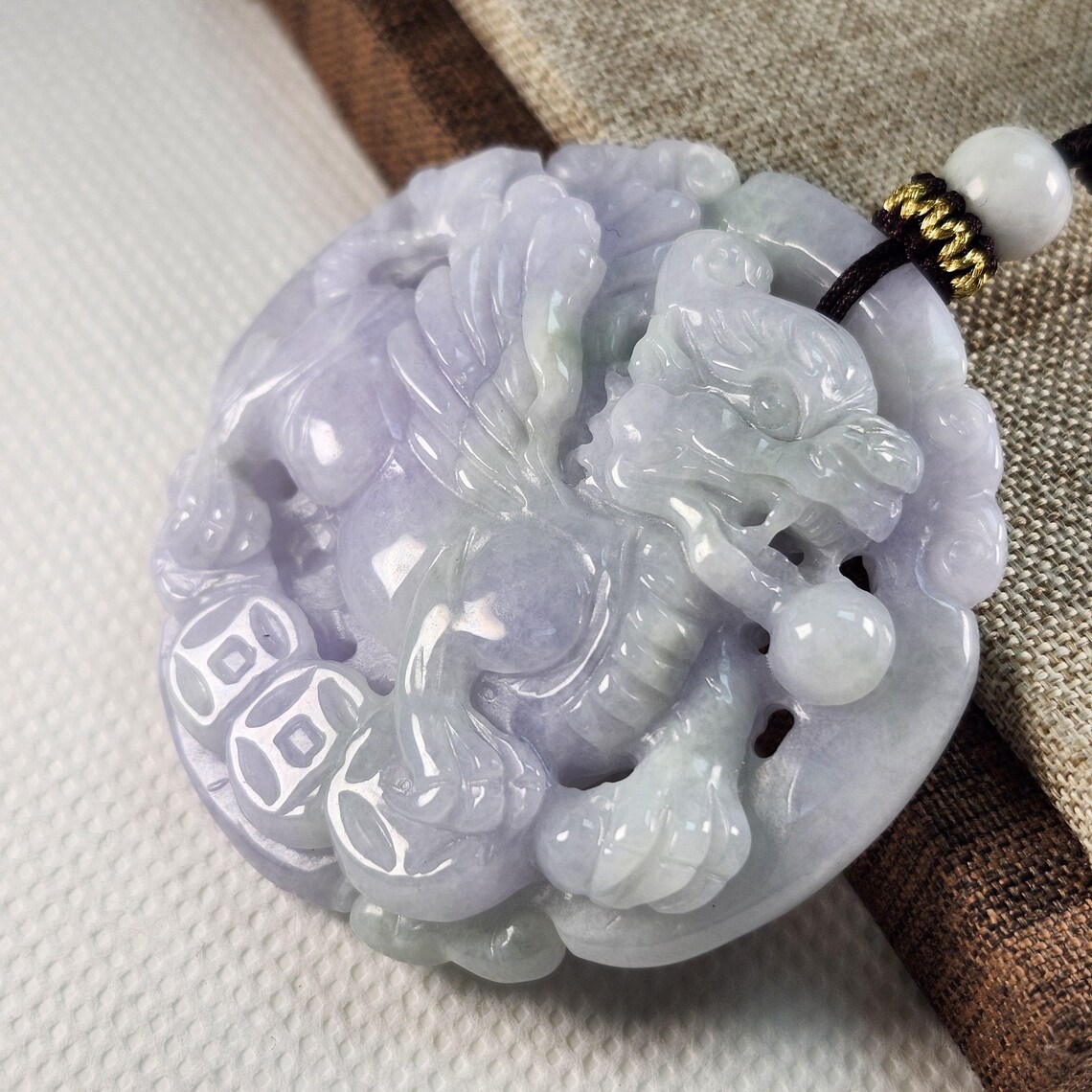 Certified Doub-sided 3D Wealth Kirin or Qilin 麒麟 Absorbs Money ...