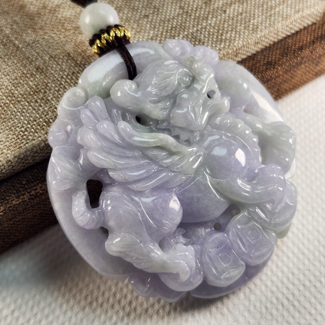 Certified Doub-sided 3D Wealth Kirin or Qilin 麒麟 Absorbs Money ...
