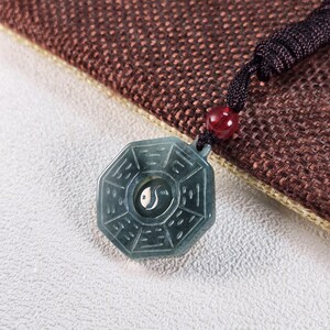 Lucky Fortune Octagon Bagua 八卦 Well Crafted Untreated Natural Jadeite ...