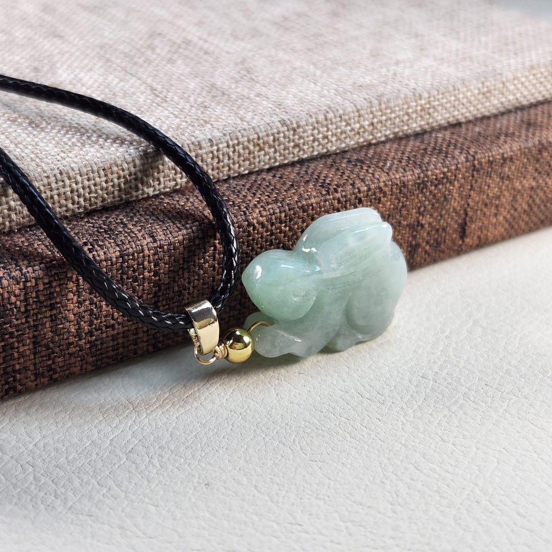 Grade A Jade Well Carved Little and Mini Jadeite Jade Rabbit Pendant ...