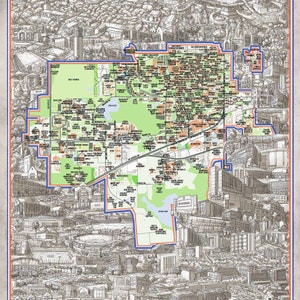 University of Florida Map Print: Detailed Campus Art, Gator Gift - Etsy