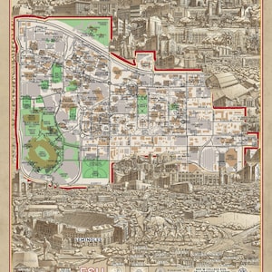 Hand Drawn Map of Florida State University and It's Landmarks. - Etsy
