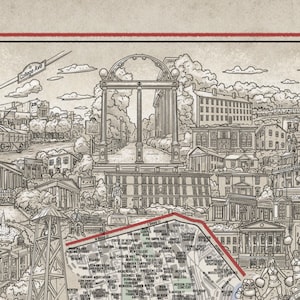 University of Georgia Map Wall Decor UGA Map Decor UGA Campus Map Gift ...