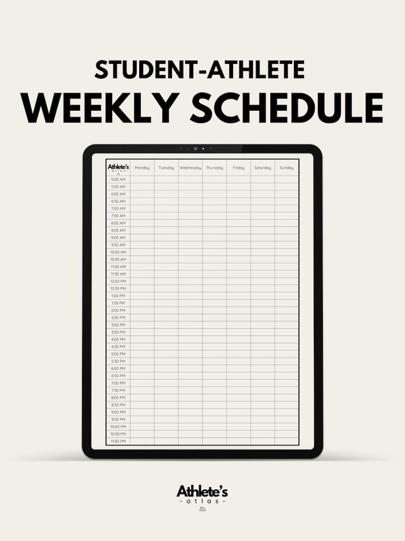 Student Athlete, to Do List, Weekly Schedule, Athletes Atlas, Student ...