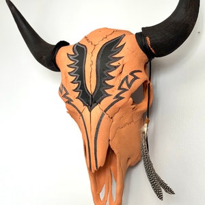 Thunderbird - Real Bison Skull / Painted Buffalo Skull Art - Etsy