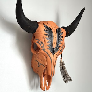 Thunderbird - Real Bison Skull / Painted Buffalo Skull Art - Etsy