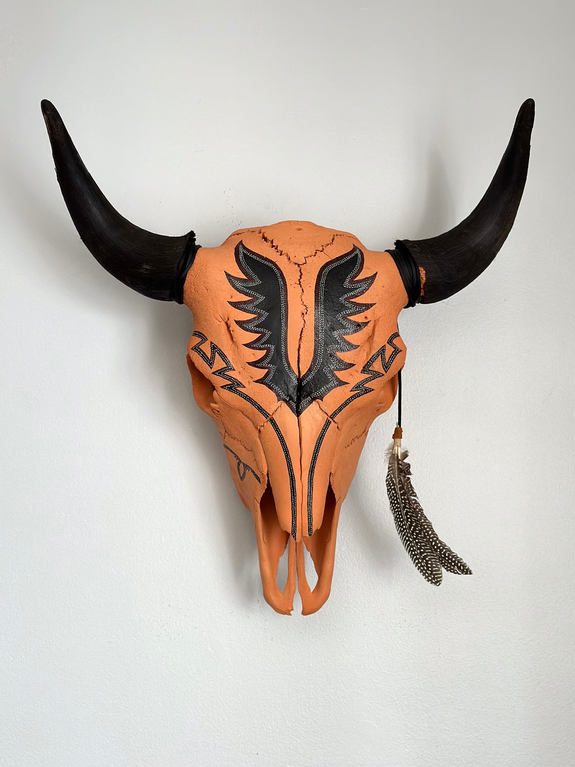 Thunderbird - Real Bison Skull / Painted Buffalo Skull Art - Etsy