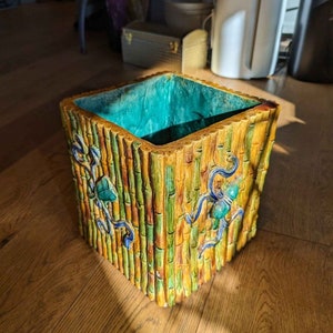 Vintage Chinese Lacquered Planter - Etsy