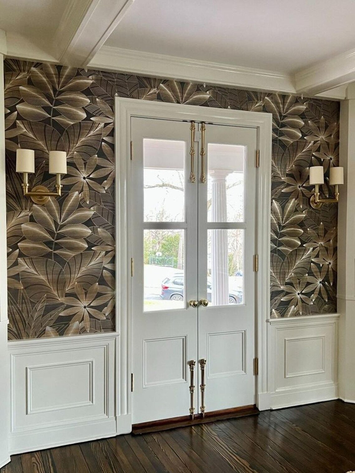 Phillip Jeffries 8626 the Grove Regency Navy Wood Veneer and Cork ...