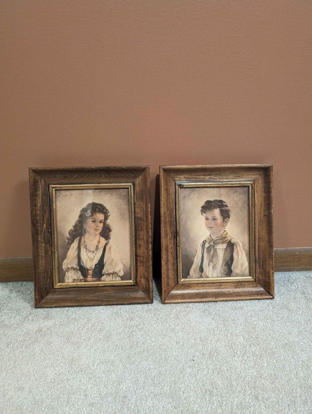 Vintage elena and chiko Print Set by Artist Anne Allaben - Etsy