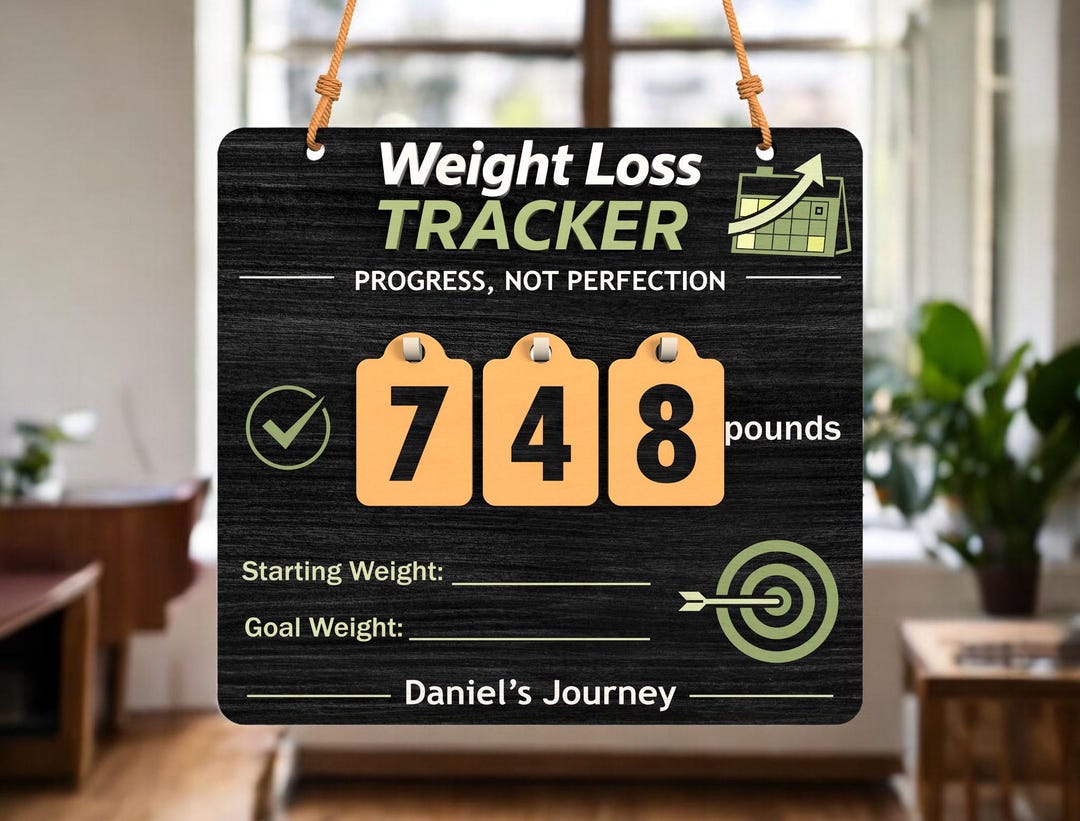Weight Loss Tracker Sign – Personalized Fitness Progress Tracker ...