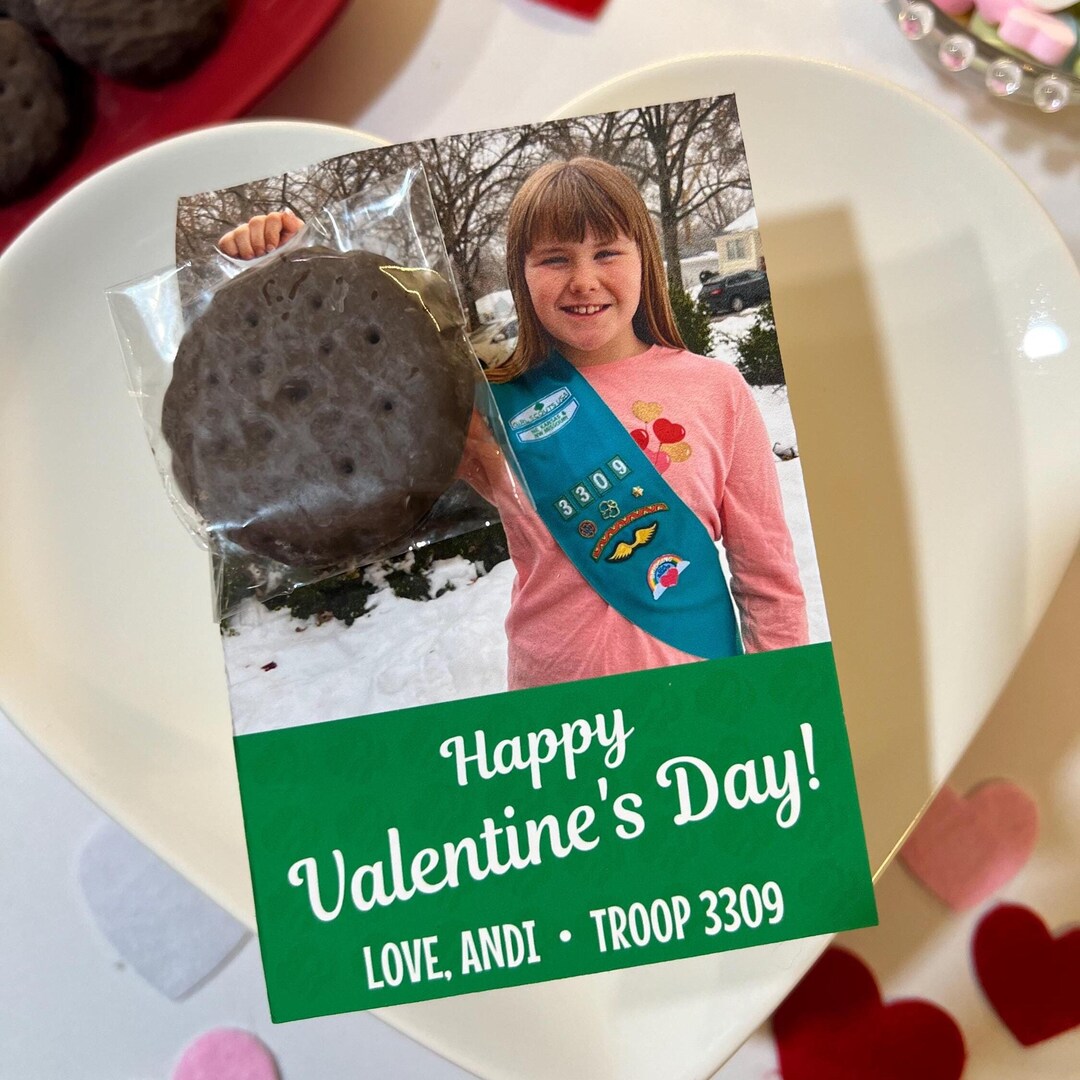 Giant Girl Scout Cookie Valentine • Classroom Valentine's • Digital • 4 ...