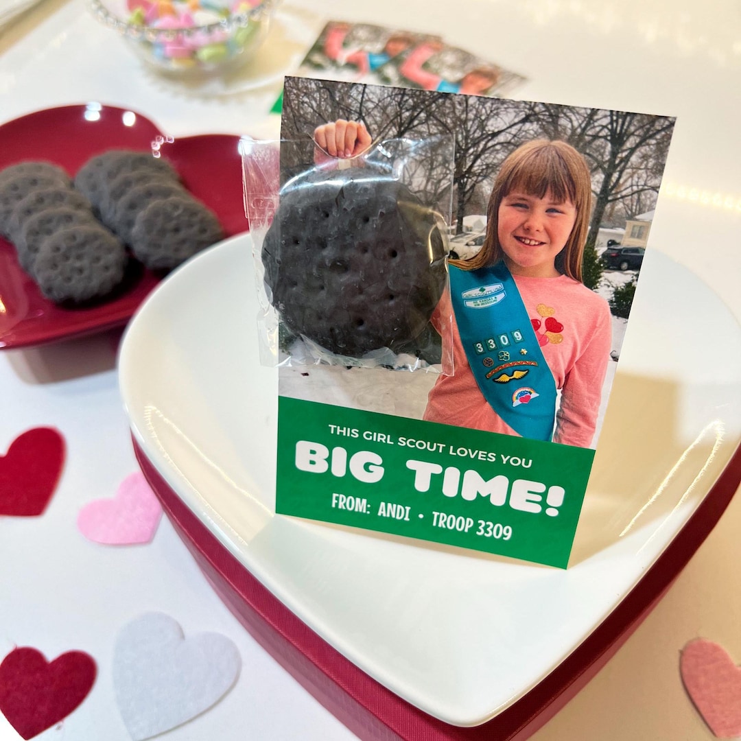 Giant Girl Scout Cookie Loves You Big Time Thank You Card Valentine ...