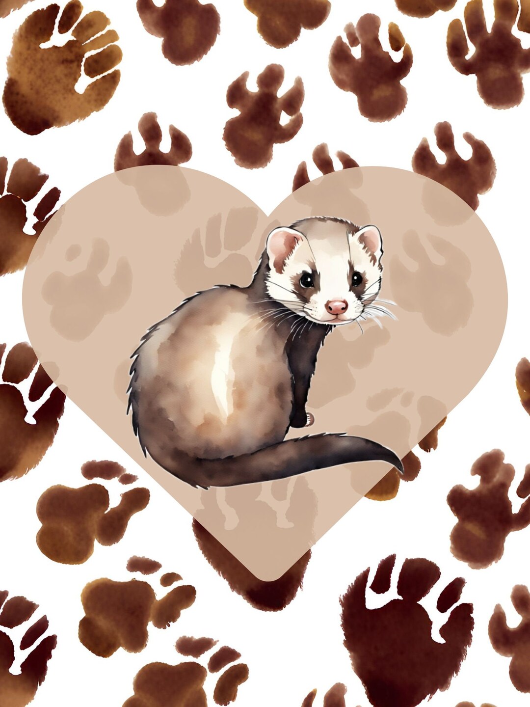 Printable Ferret Wall Art / Poster - Etsy