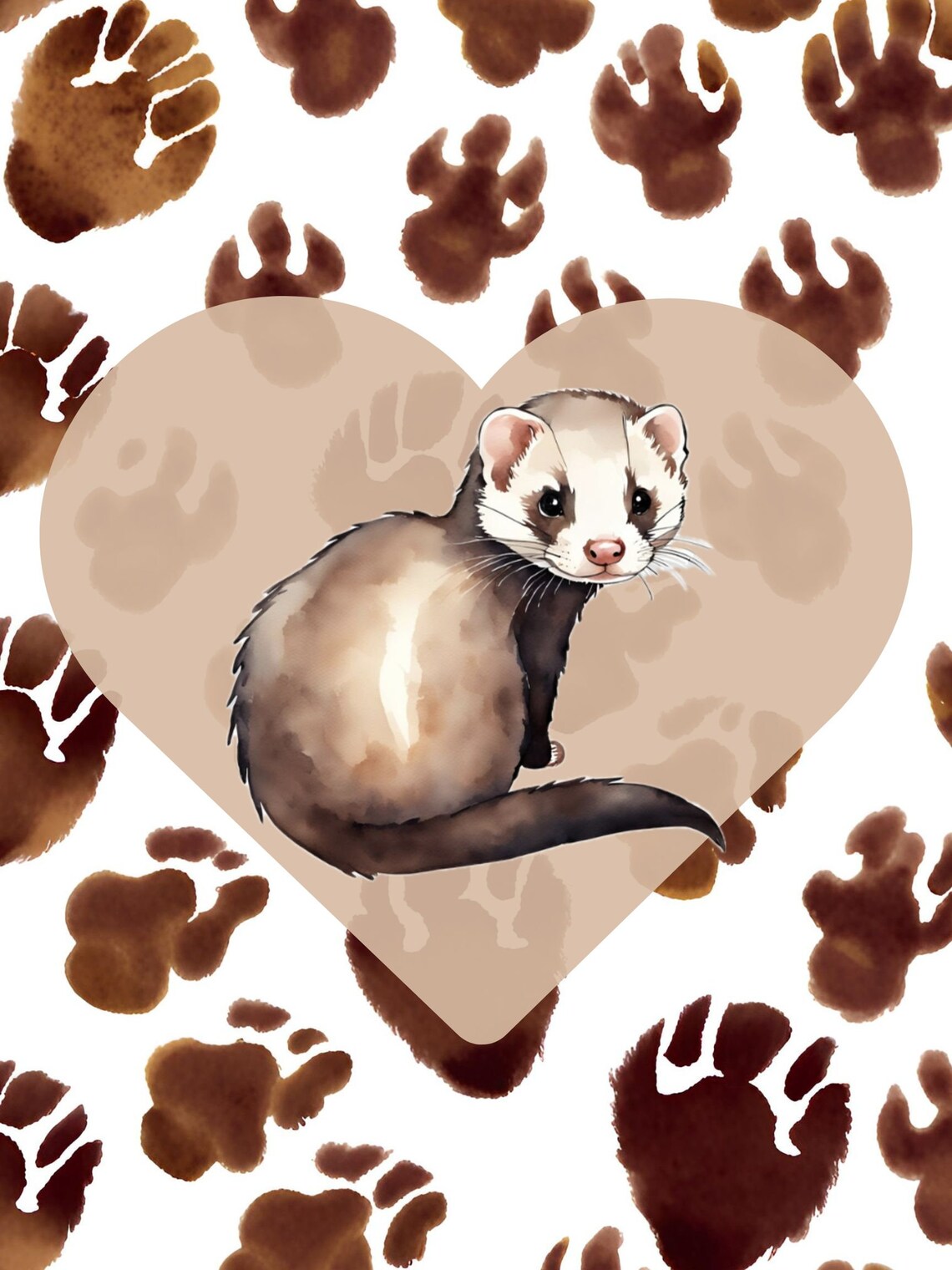 Printable Ferret Wall Art / Poster - Etsy