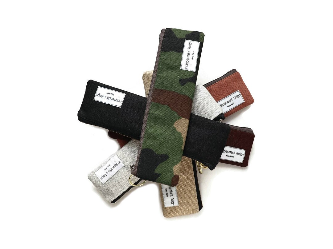 Slim Zippered Pouches, Long Zipper Bags - Etsy