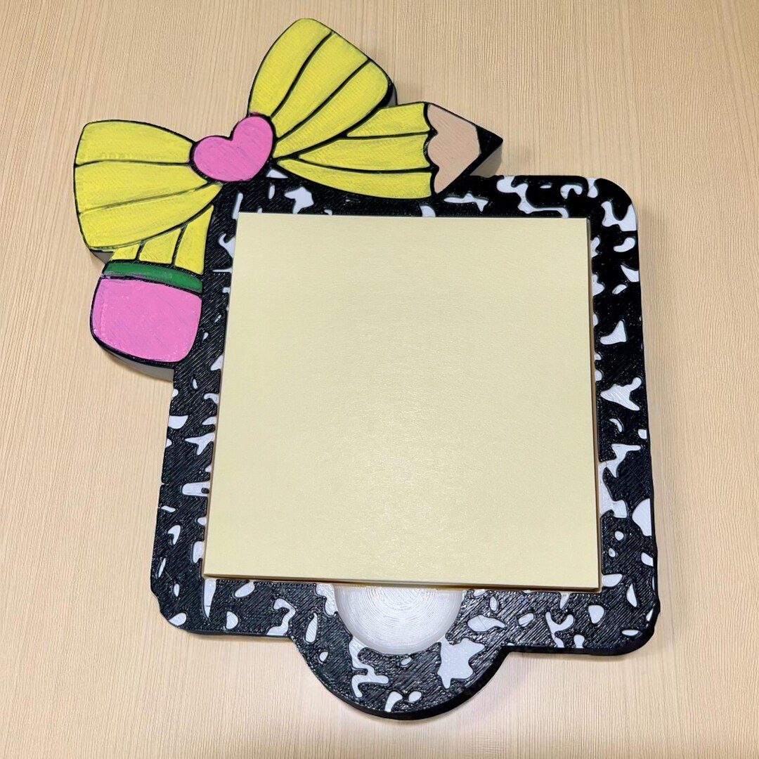 Pencil Bow Composition Decor Note Pad Holder - Desk Gift - Etsy