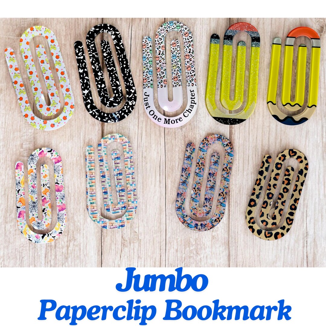 Jumbo Paperclip | Acrylic Bookmark | Planner Marker | Book Lover Gift ...