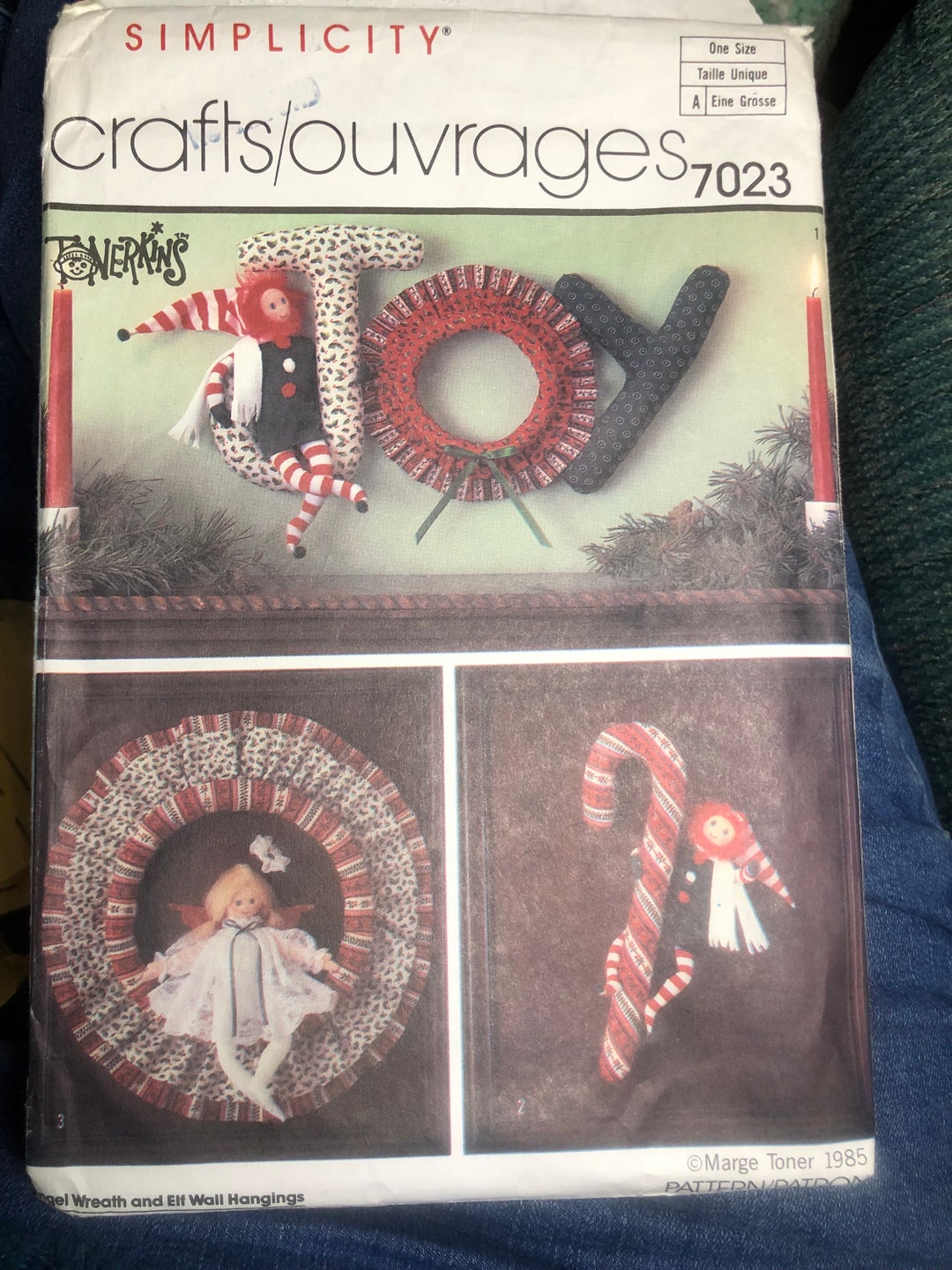 Simplicity 7023 Christmas Crafts Pattern, Elf, Wreath, Angel Pattern ...