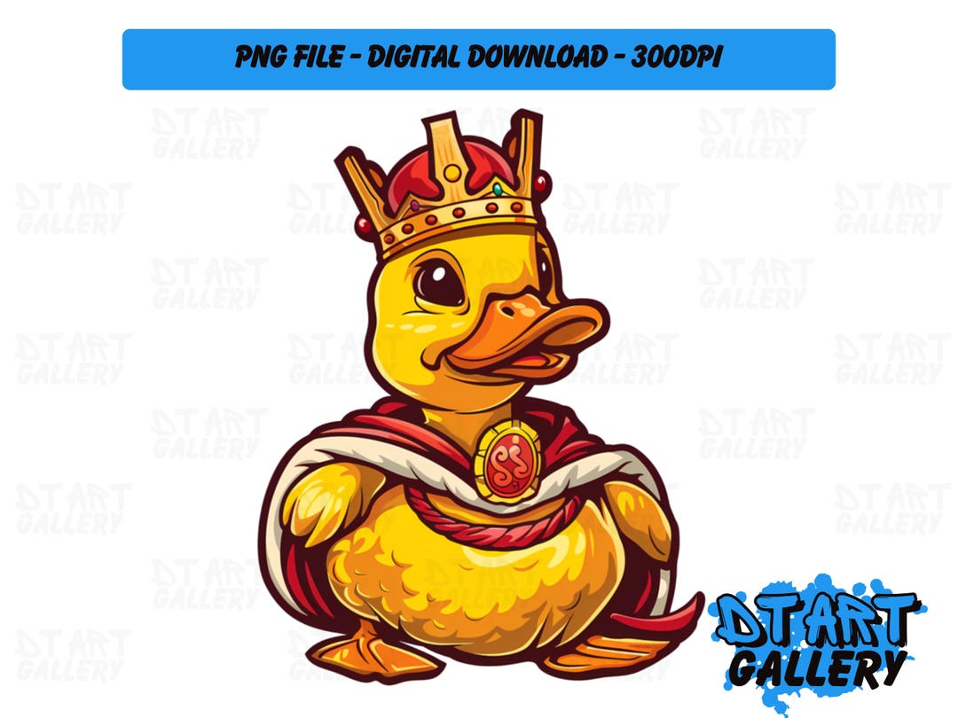 Cute Duck King Royal Royalty Themed Clipart - Digital Download - High ...