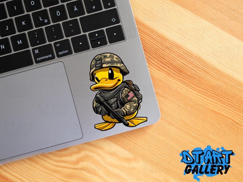 Cute Duck Soldier Army Military Themed Clipart - Digital Download ...
