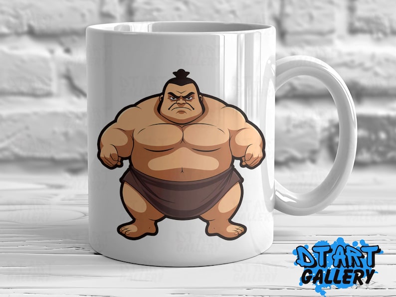 Funny Sumo Wrestler Japanese Themed Clipart - Digital Download - High ...