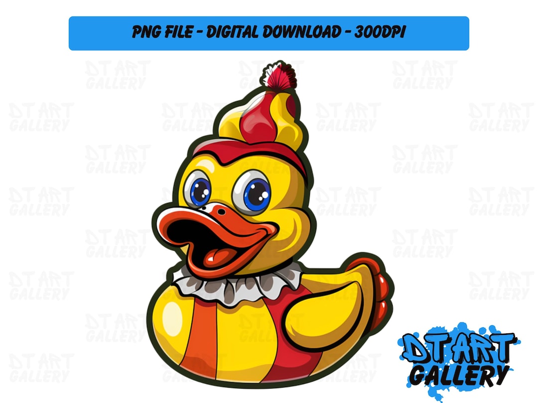 Cute Rubber Duck Clown Circus Themed Clipart - Digital Download - High ...