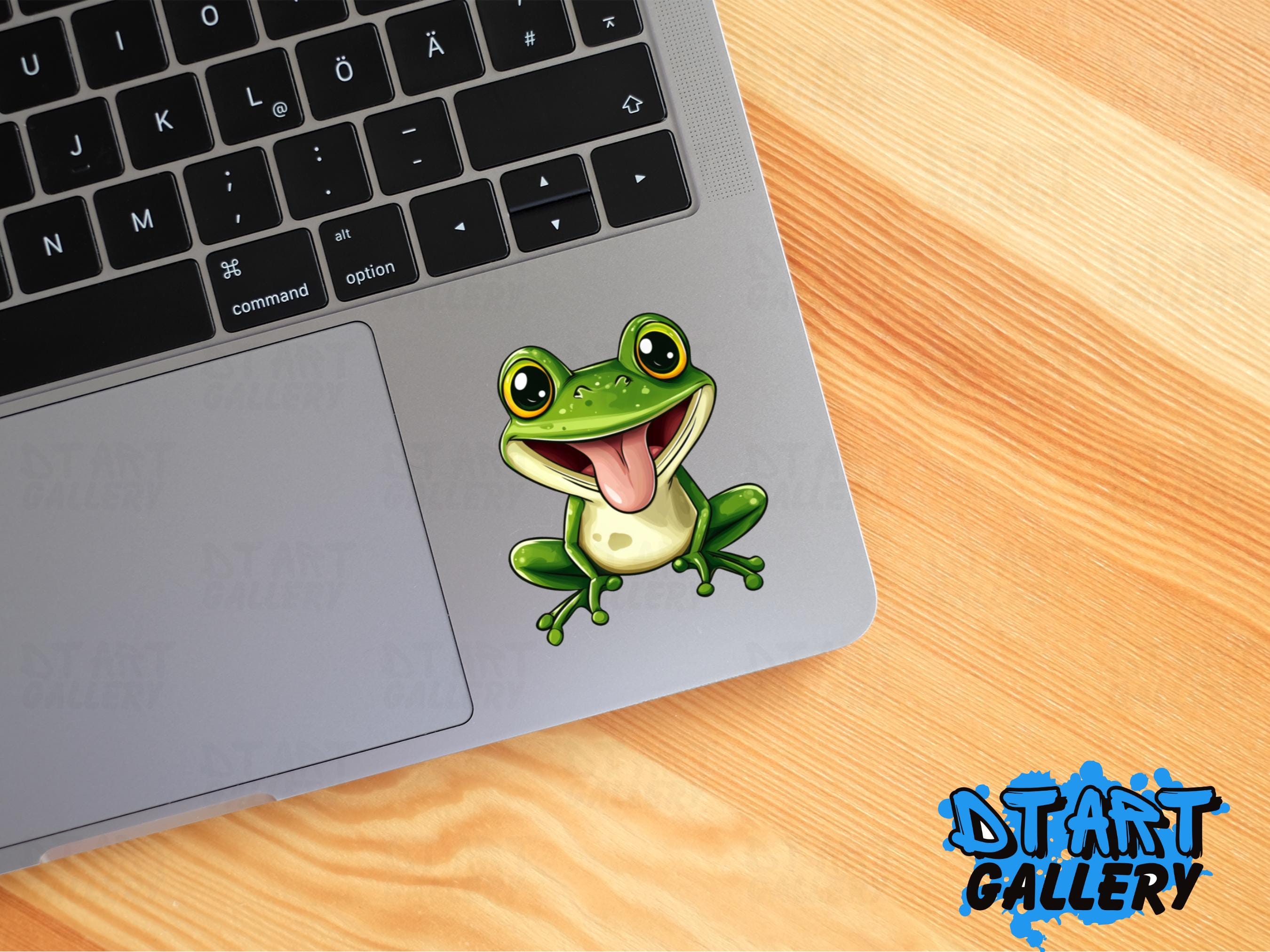 Cute Frog Sticking Out Tongue Cartoon Clipart - Digital Download - High ...