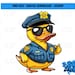 Cute Duck Policeman Police Officer Themed Clipart - Digital Download ...
