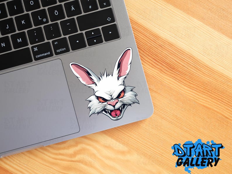 Angry Bunny Rabbit Head Animal Themed Clipart - Digital Download - High ...