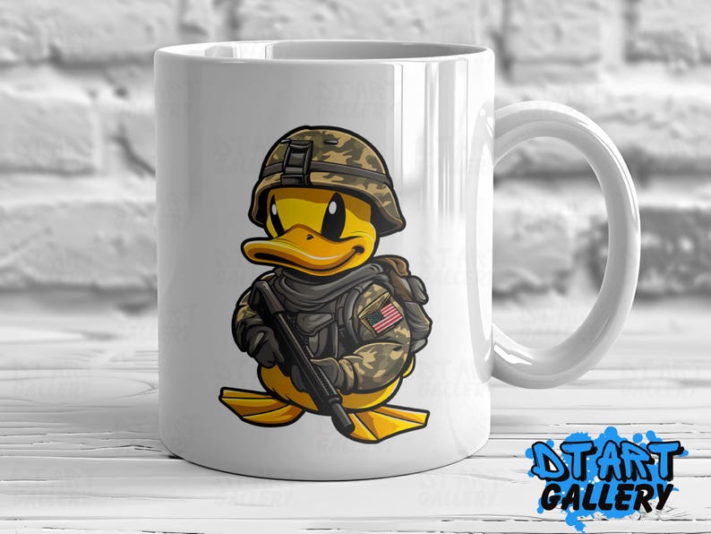 Cute Duck Soldier Army Military Themed Clipart - Digital Download ...